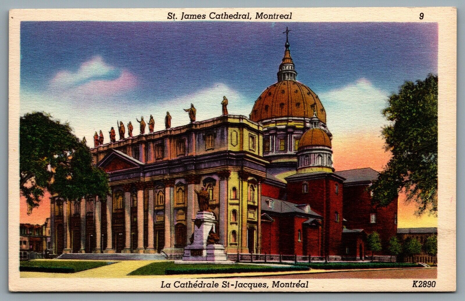 Postcard Montreal Quebec c1930s St. James Cathedral La Cathedrale St ...