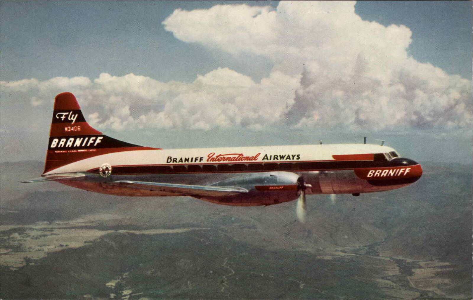 Braniff International Airways Convair Metropolitan Jet Airliner Vintage ...