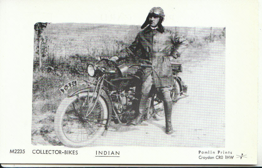 Road Transport Postcard - Indian Motorcycle, Motorbikes - Pamlin Prints ...