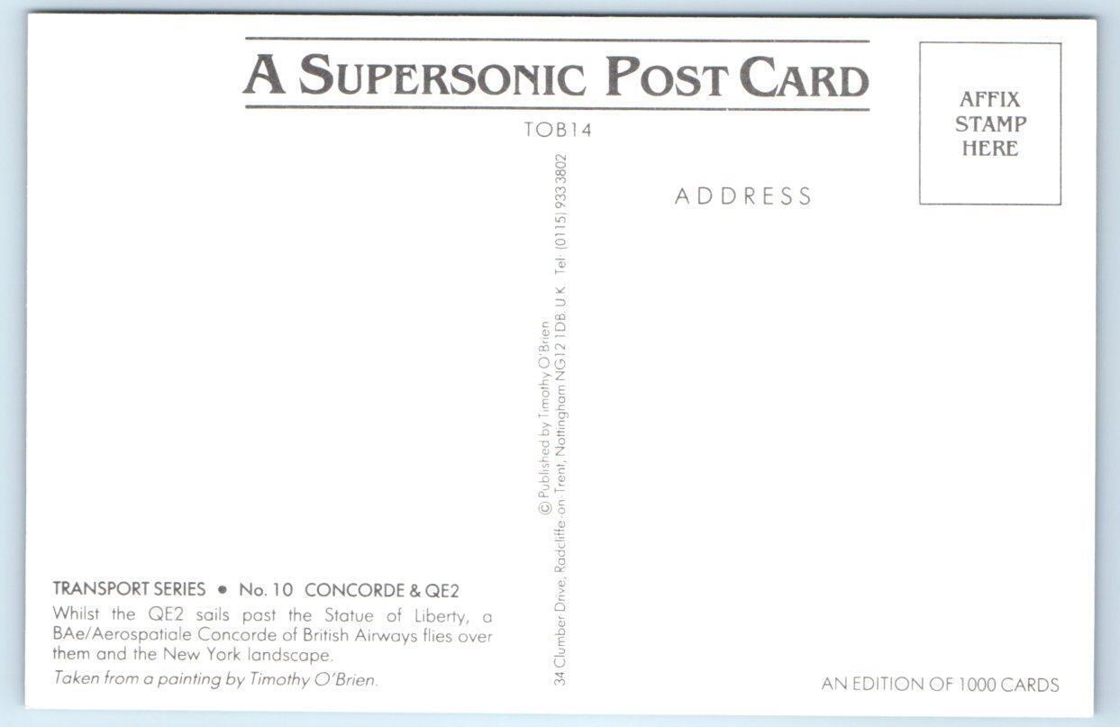 TIMOTHY O'BRIEN Artist Signed BRITISH AIRWAYS CONCORDE Airplane 4"x6 ...