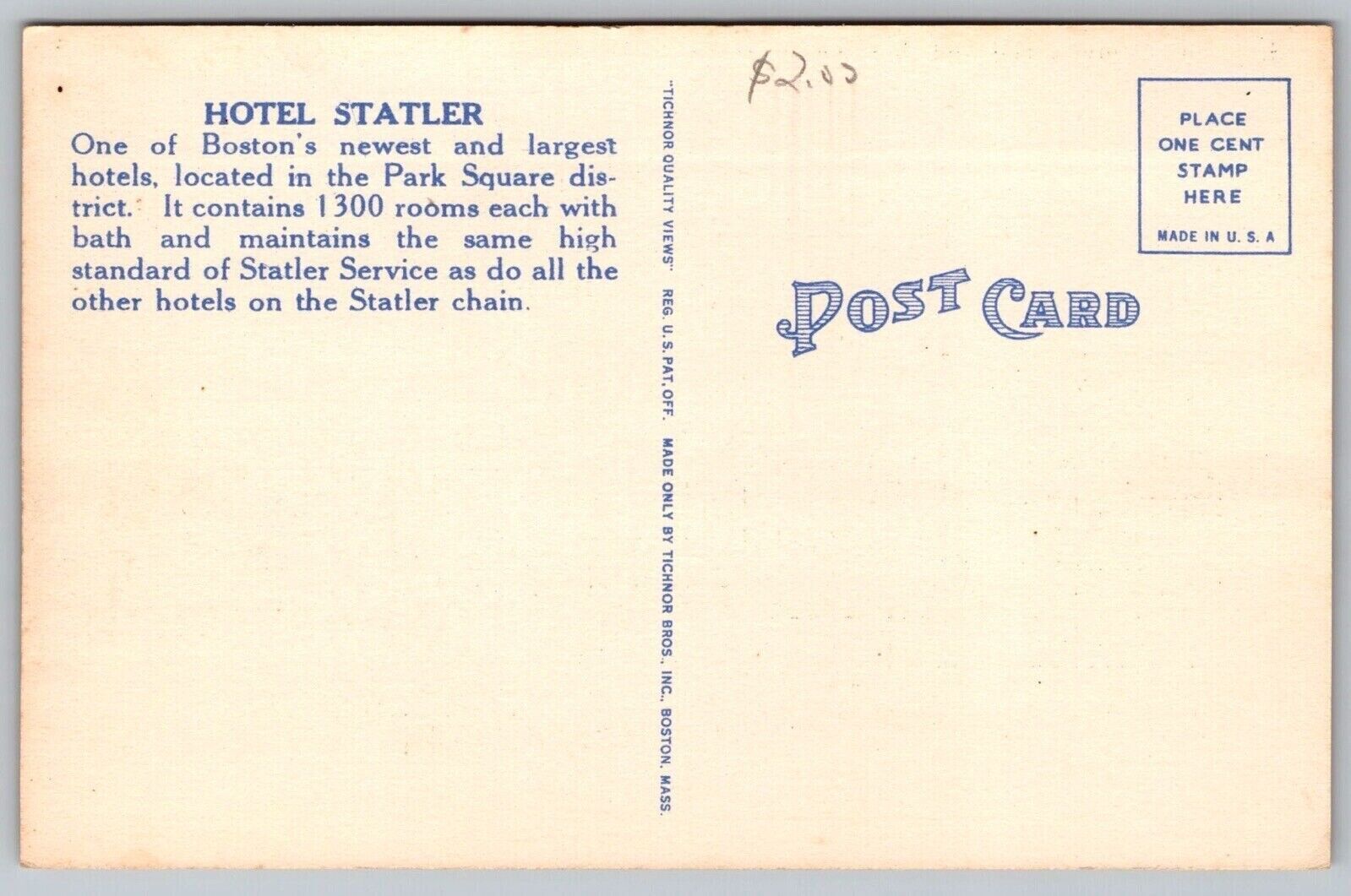 Hotel Statler Building Boston Massachusetts Street View American Flags ...