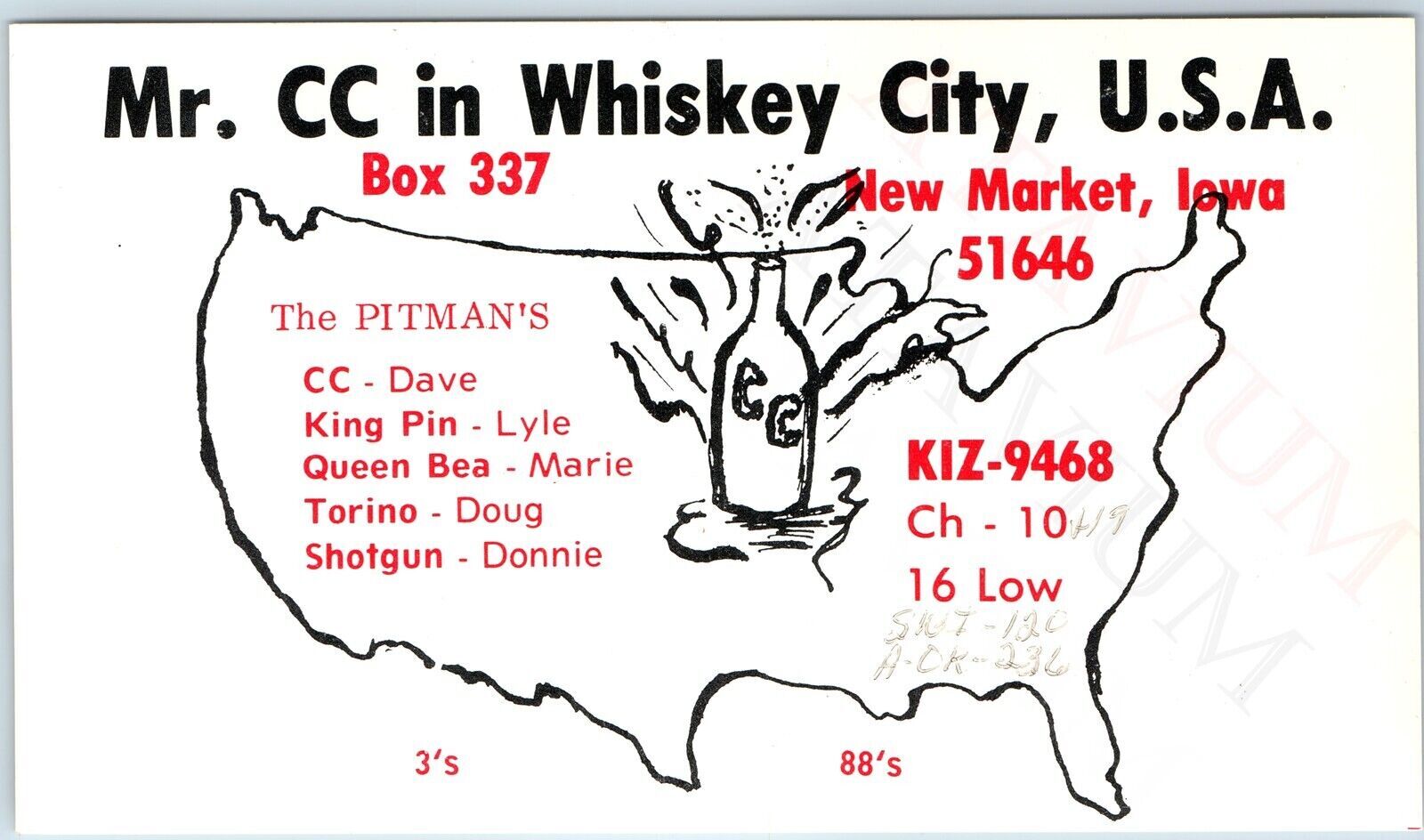 c1970s New Market, IA Tree Branch Art QSL Radio Card Pitman Family ...
