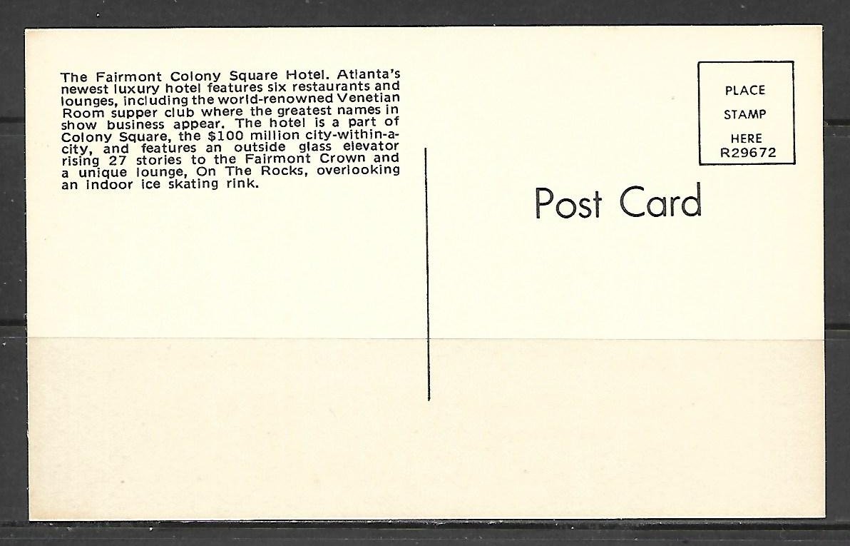 Georgia, Atlanta - Fairmont Colony Square Hotel - [GA-121] | United ...