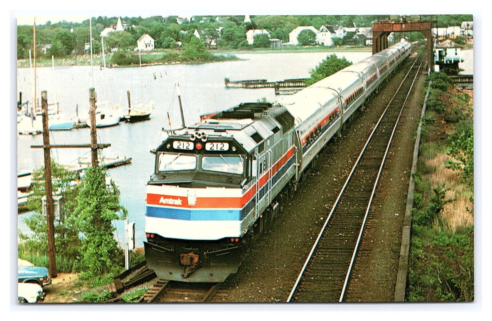 Amtrak's "The Senator" Mystic Connecticut Postcard Railroad Train ...