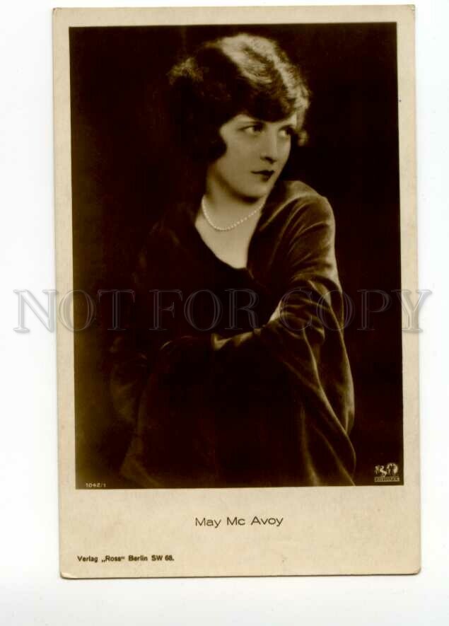 488199 MAY MCAVOY American SILENT FILM actress Vintage PHOTO postcard ...