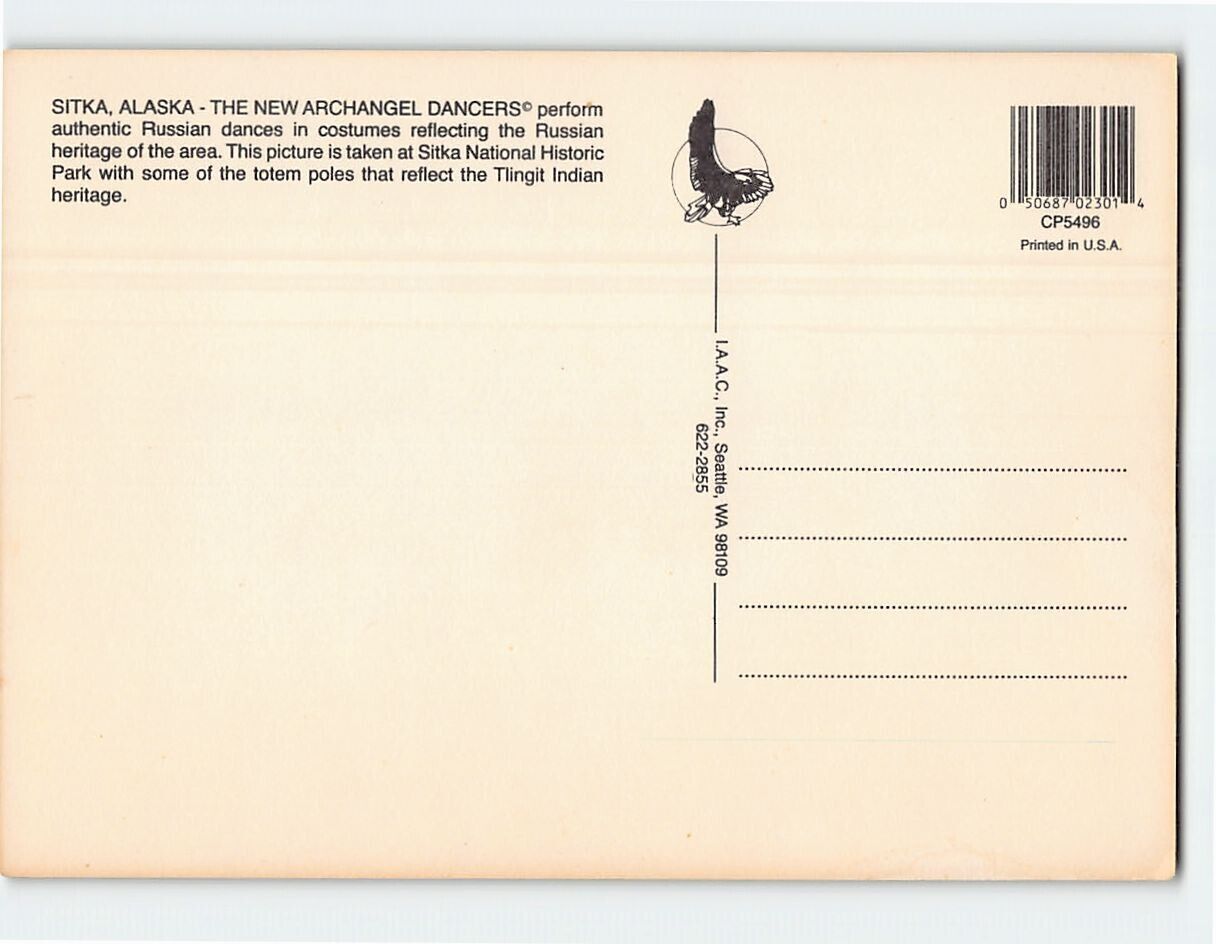 Postcard New Archangel Dancers, Sitka, Alaska | United States - Alaska ...