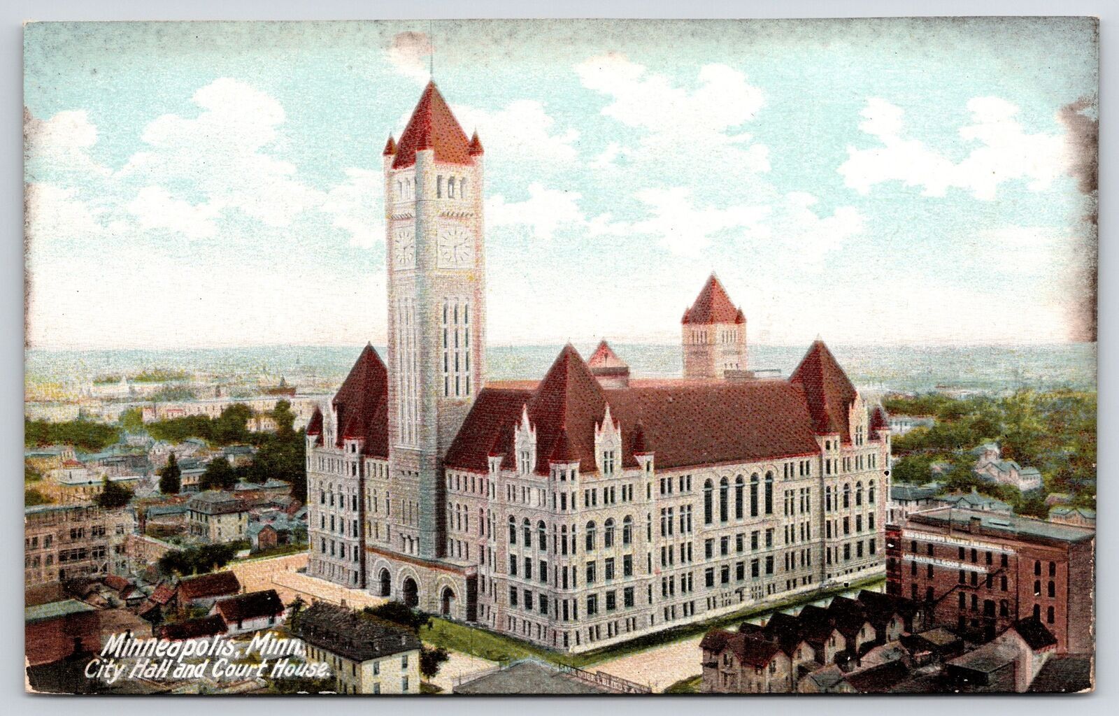 Minneapolis Minnesota City Hall And Court House High-Rise Building View ...