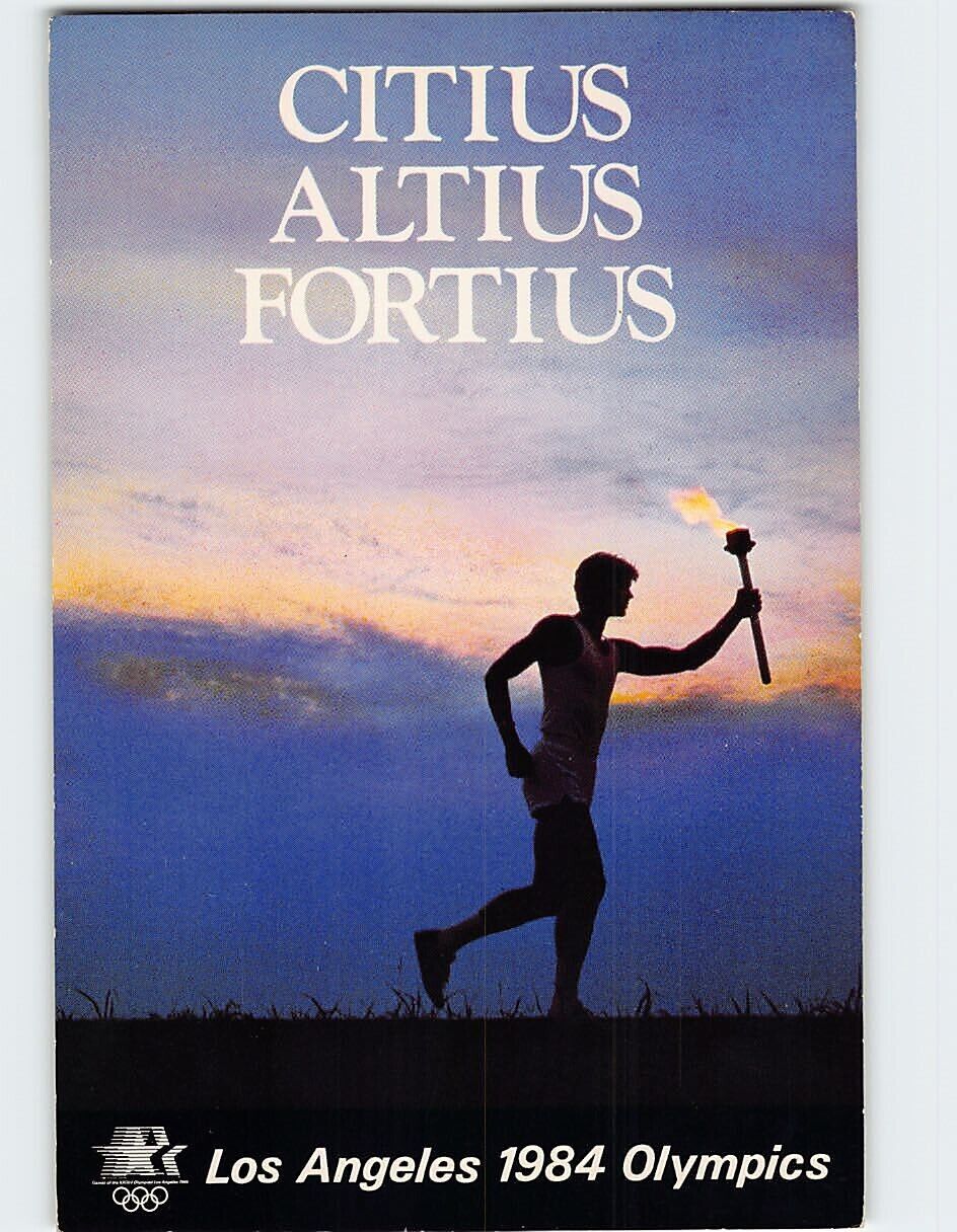 Postcard Citius Altius Fortius, Los Angeles 1984 Olympics, Los Angeles ...