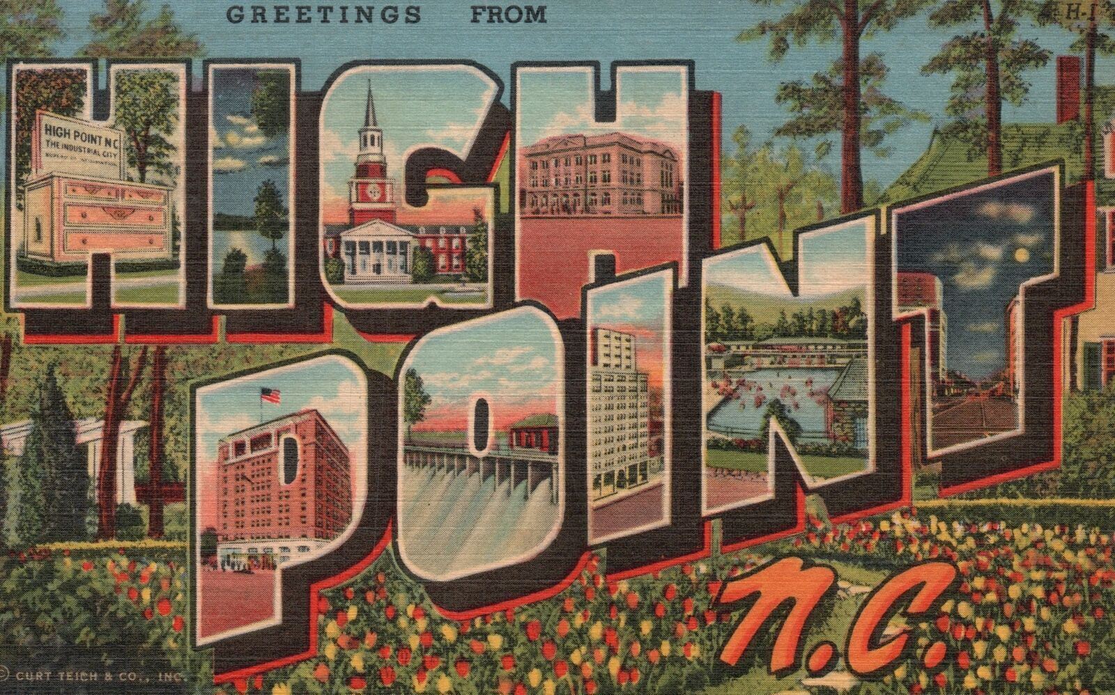 Vintage Postcard 1958 Large Letter Greetings From Hich Point North ...