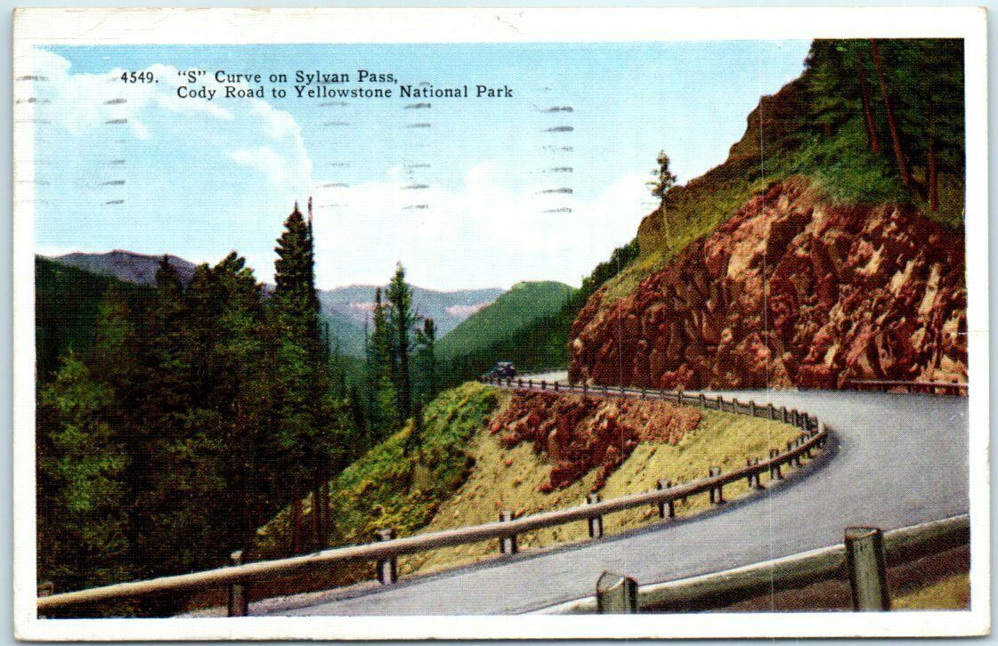 "S" Curve on Sylvan Pass, Cody Road to Yellowstone National Park ...