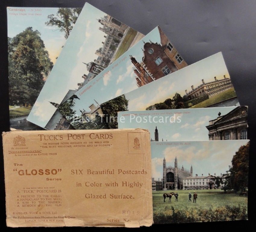 RARE Set of 6 Cambridge Postcard by Raphael Tuck & Sons in Original ...