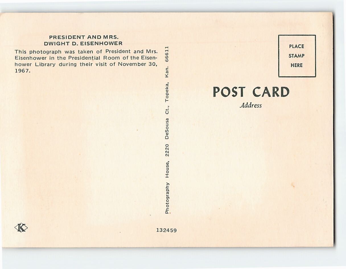 Postcard President and Mrs. Dwight D. Eisenhower, Eisenhower Library ...