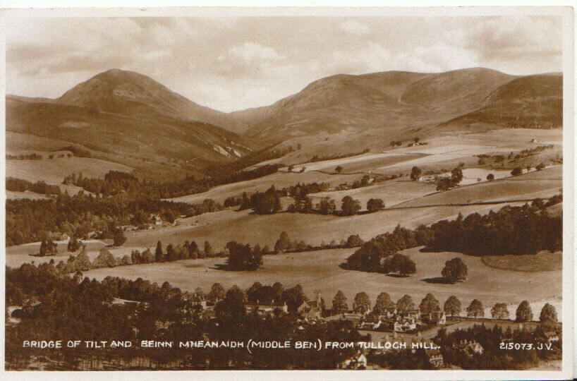 Scotland Postcard - Bridge of Tilt & Beinn Mheanaidh - Real Photo - Ref ...