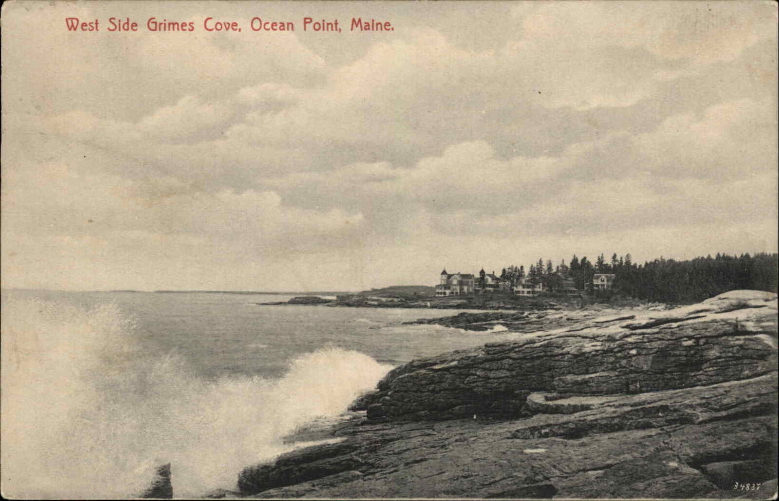 Ocean Point Maine ME West Side Grimes Cove c1900s-20s Postcard | United ...