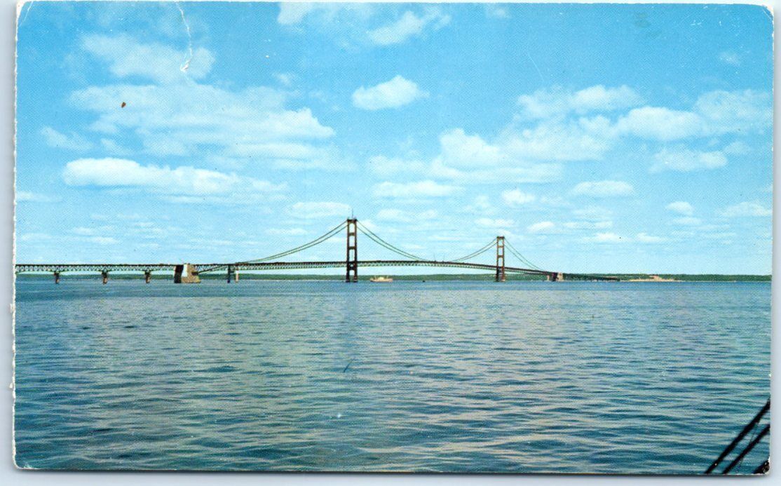 Postcard - The Mackinac Bridge "World's Longest Suspension Bridge ...
