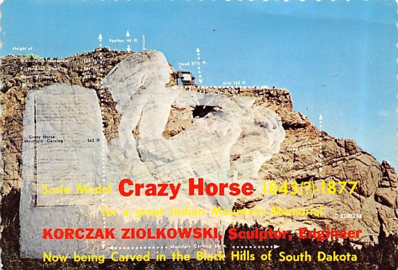 Scale model Crazy Horse Korczak Ziolkowski Sculptor, Engineer Black ...