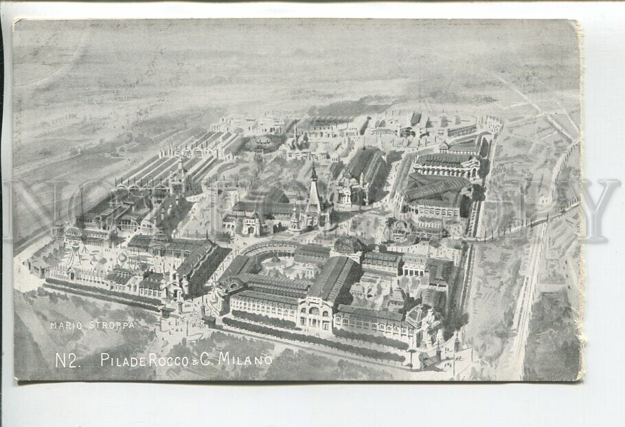 460443 Italy 1906 year Milan EXPO exhibition map by Mario Stroppa Vintage | Topics ...