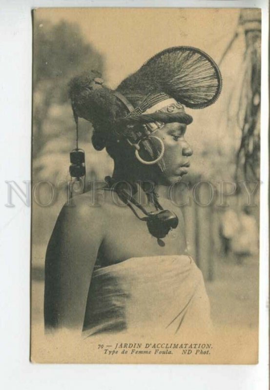 443355 FRENCH Africa colony Senegal Foulah girl in native dress Vintage ...