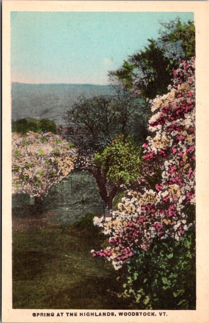 Vintage Vermont Postcard - Woodstock - Spring at the Highlands | United ...