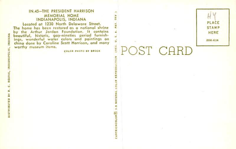 The President Harrison Memorial Home Restored by Arthur Jordan ...