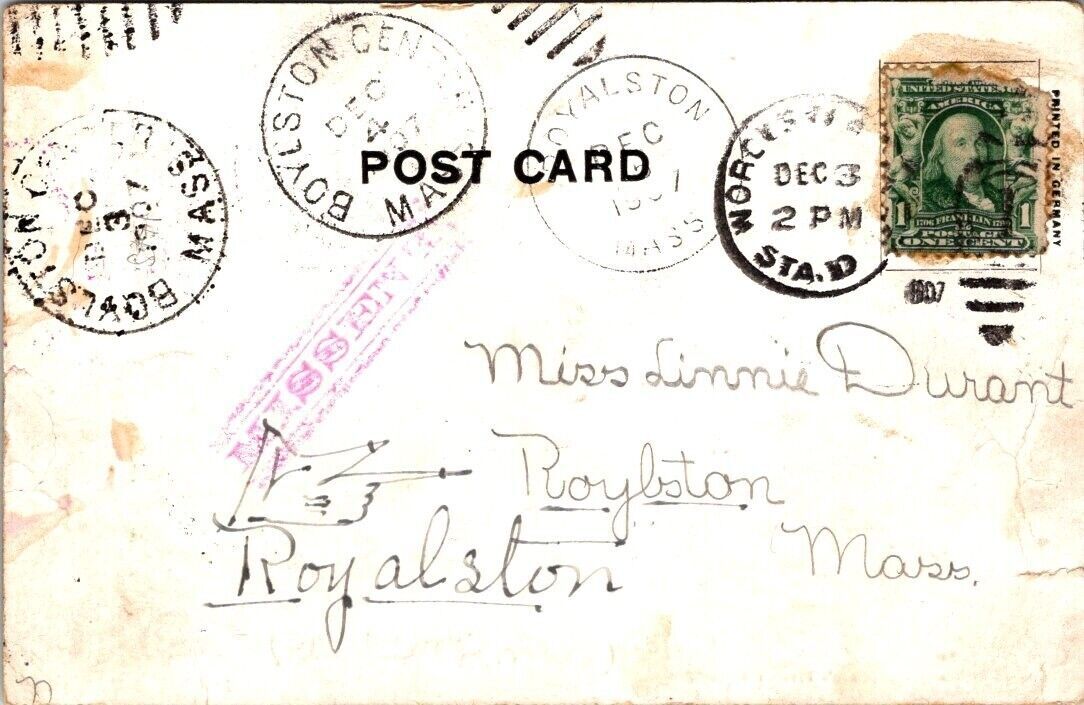 Vintage Worcester, Massachusetts Ma Postcard - City Hall - Nelson's ...