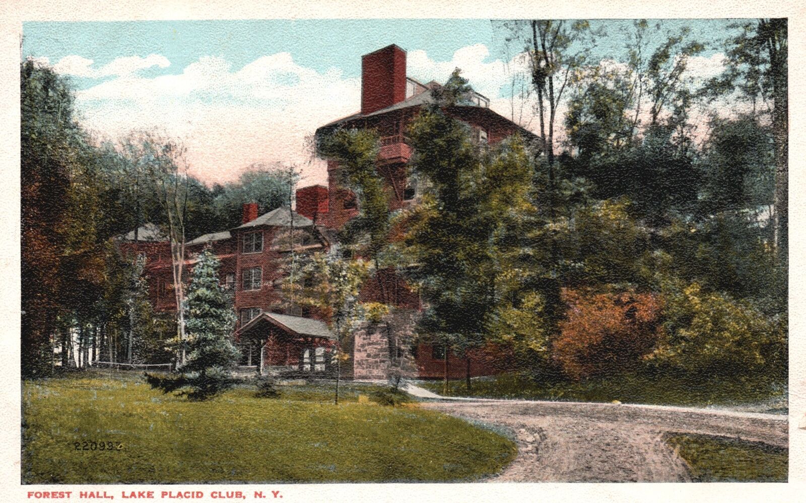Vintage Postcard Forest Hall Lake Placid Club New York Valentine ...