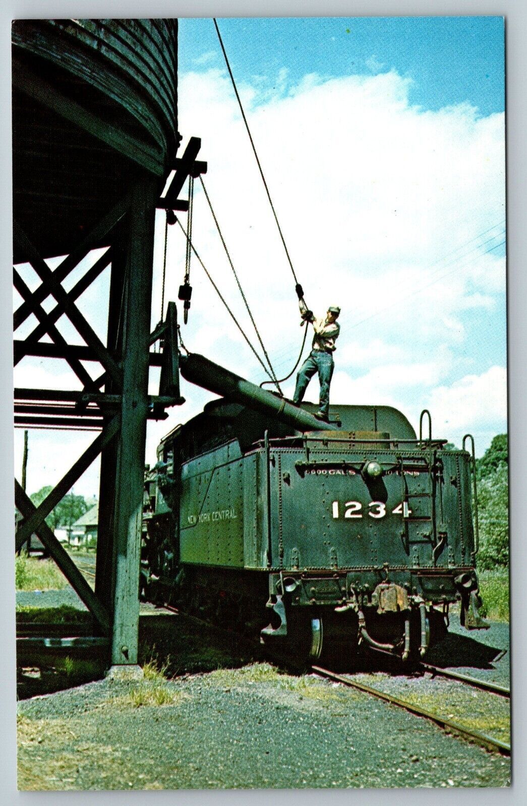 Vintage Railroad Train Locomotive Postcard - New York Central System ...