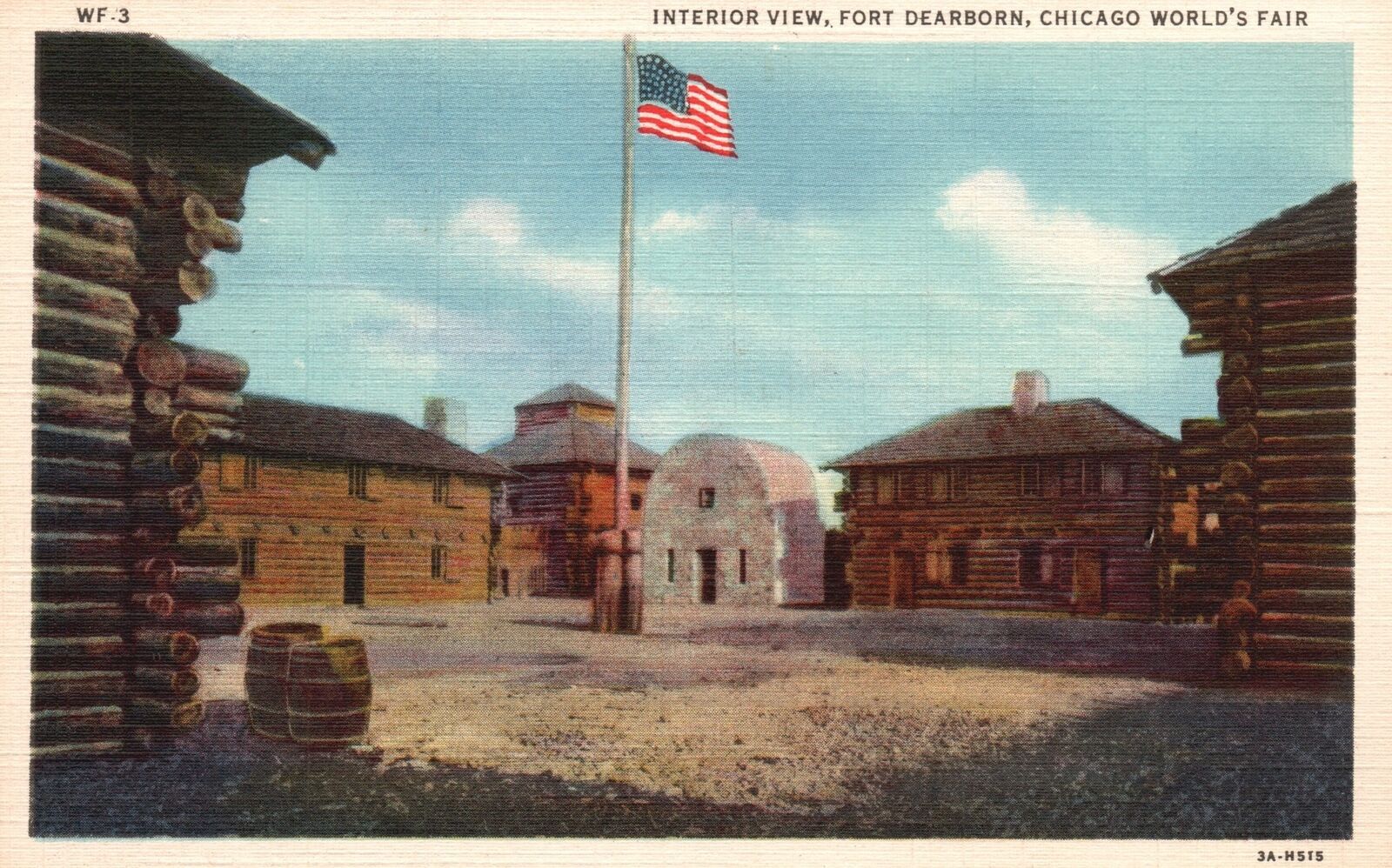 Vintage Postcard 1930's Interior View Fort Dearborn Replica Chicago ...