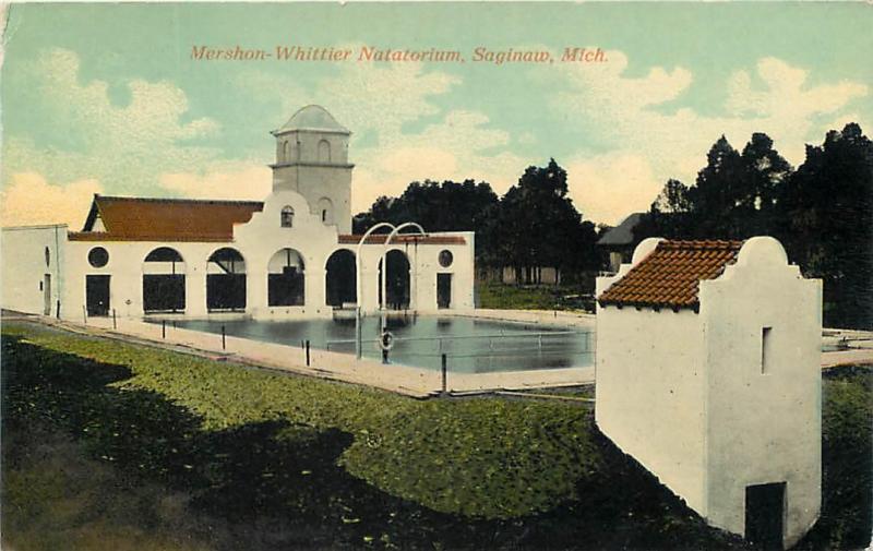 SAGINAW, MI Michigan Marshon-Whittier NATATORIUM c1910s Postcard ...