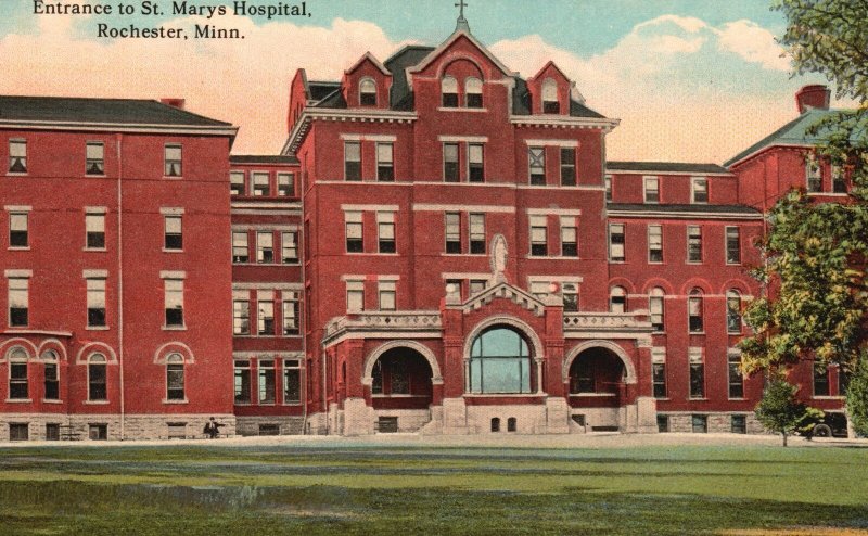 Entrance St. Mary's Hospital Building Rochester Minnesota MN Vintage ...