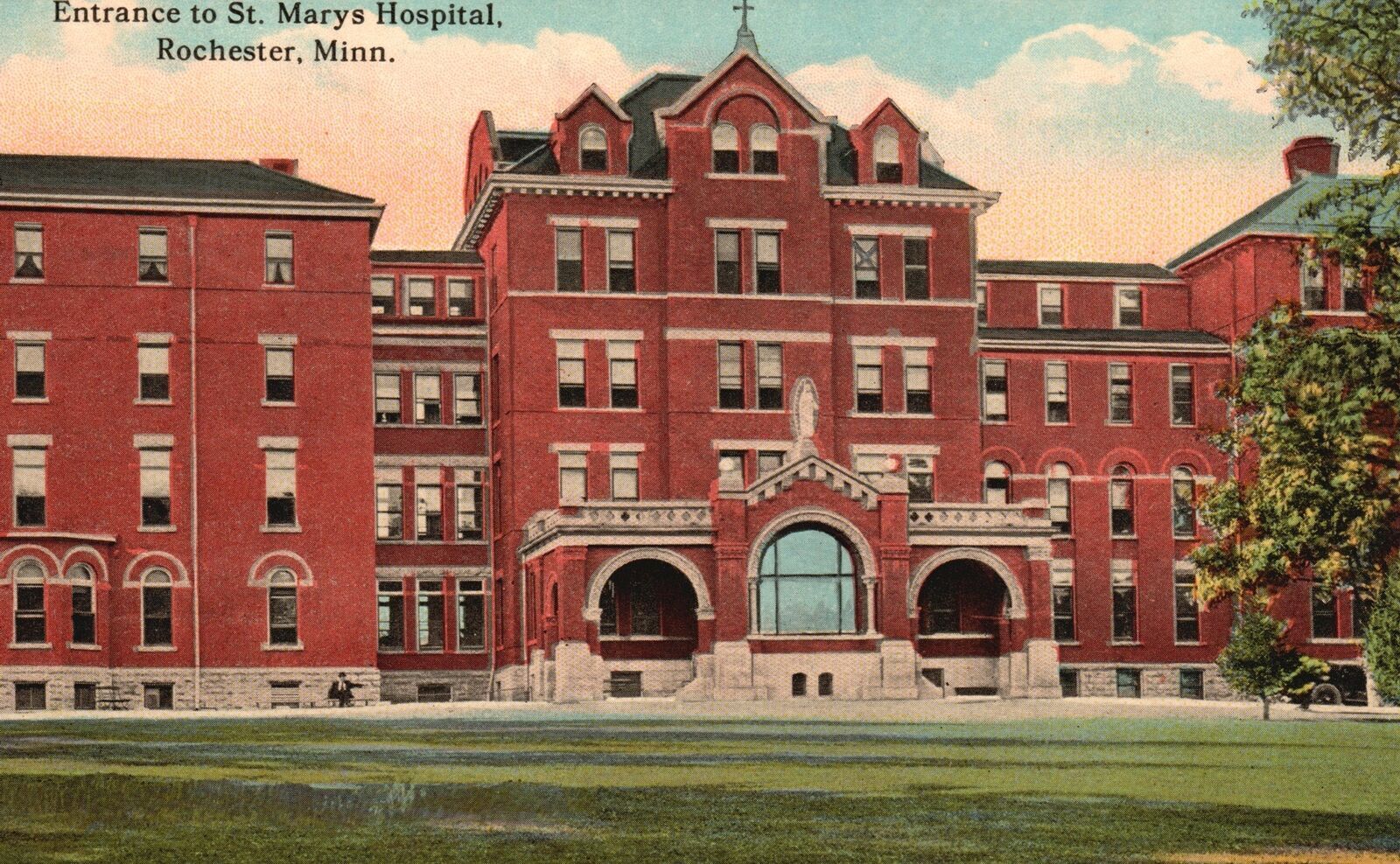 Entrance St. Mary's Hospital Building Rochester Minnesota MN Vintage ...