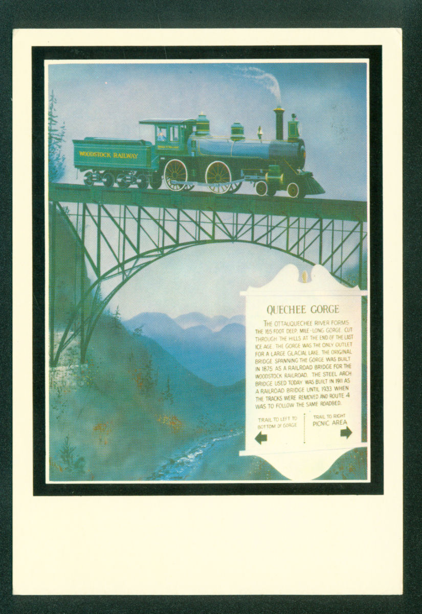 Quechee Gorge Train Ottauquechee River Woodstock Railroad Bridge ...