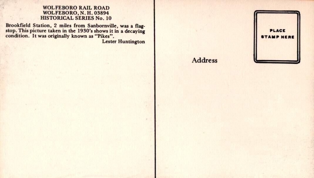 Wolfeboro Railroad Historical Series New Hampshire - Repro Postcard ...