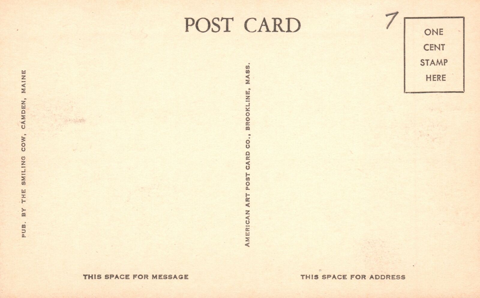 Vintage Postcard Camden Harbor Camden Maine ME The Smiling Cow Pub ...