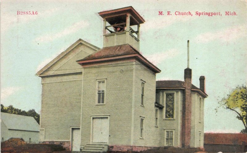 Postcard M.E. Church in Springport, Michigan~119787 | United States ...