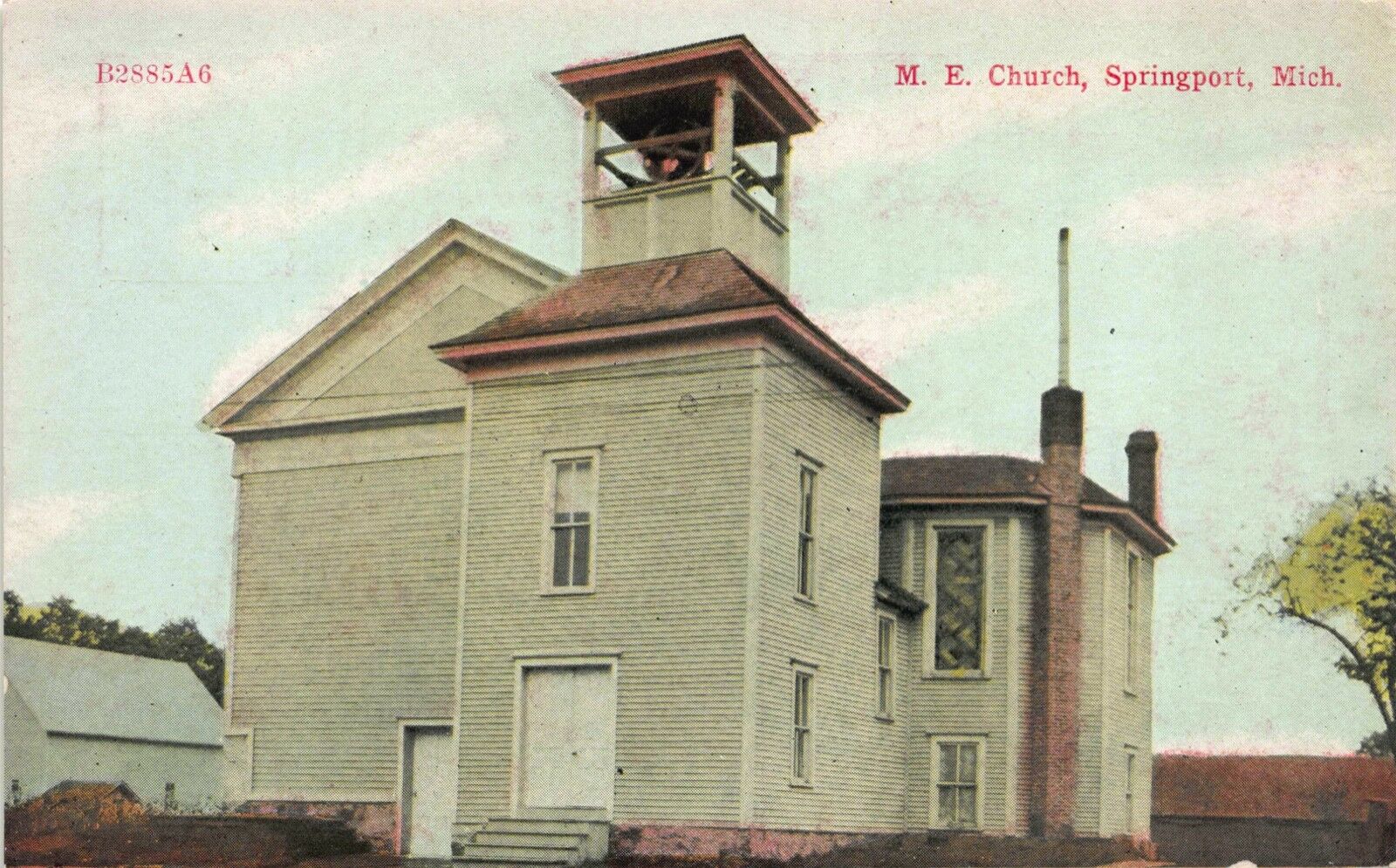 Postcard M.E. Church in Springport, Michigan~119787 | United States ...
