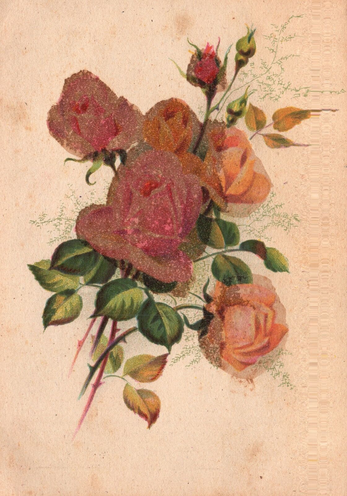 Vintage Postcard Marque Deposee Flower Bouquet Painting Wishes ...