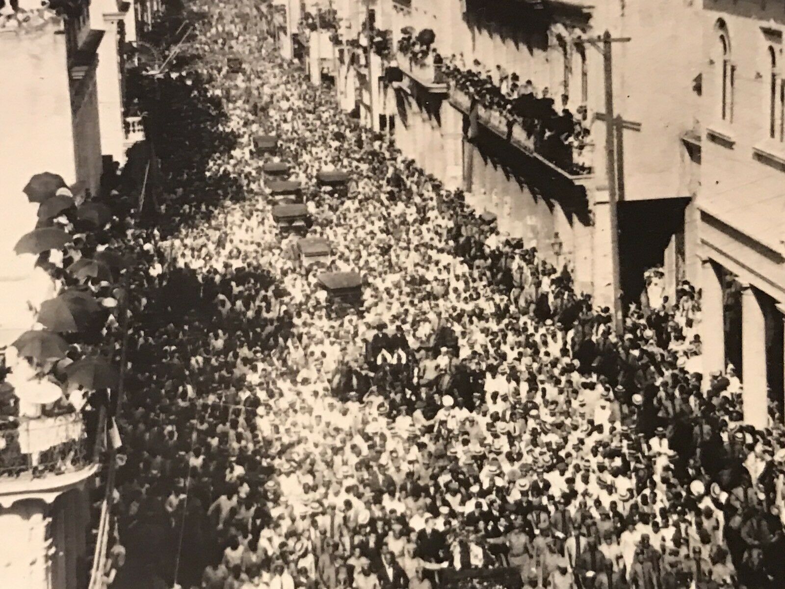 1920s CUBA PRESIDENT JOSE MIGUEL GOMEZ Funeral Procession RPPC Postcard ...