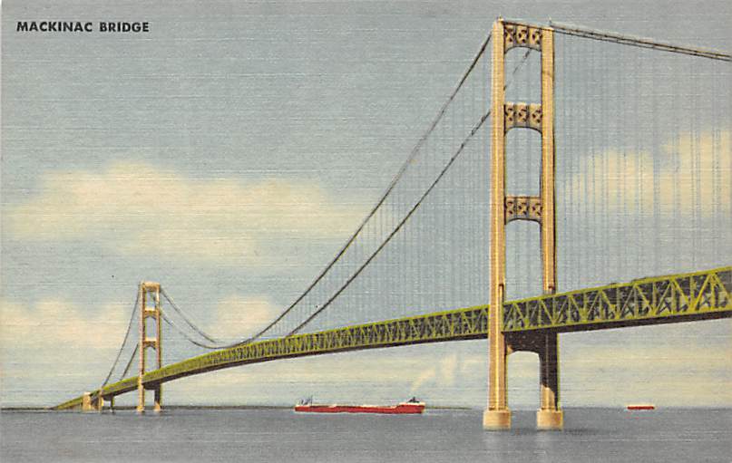 Mackinac Bridge Longest Suspension Bridge - Mackinac Bridge, Michigan ...