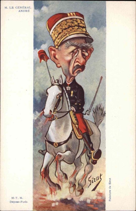 French Military Politics Satire Caricature Comic Art Gen Louis Andre ...