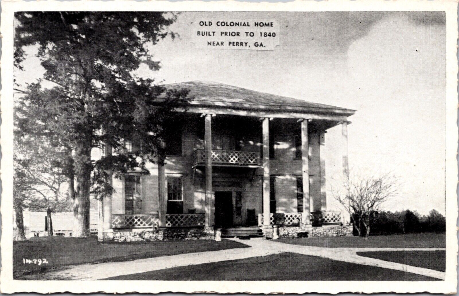 Postcard Old Colonial Home Built Prior to 1840 near Perry, Georgia ...