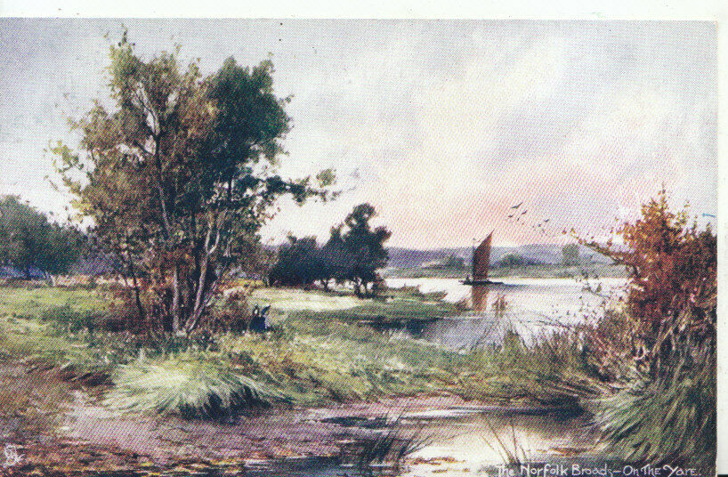 Norfolk Postcard - The Norfolk Broads - On The Yare - Ref 7607A ...