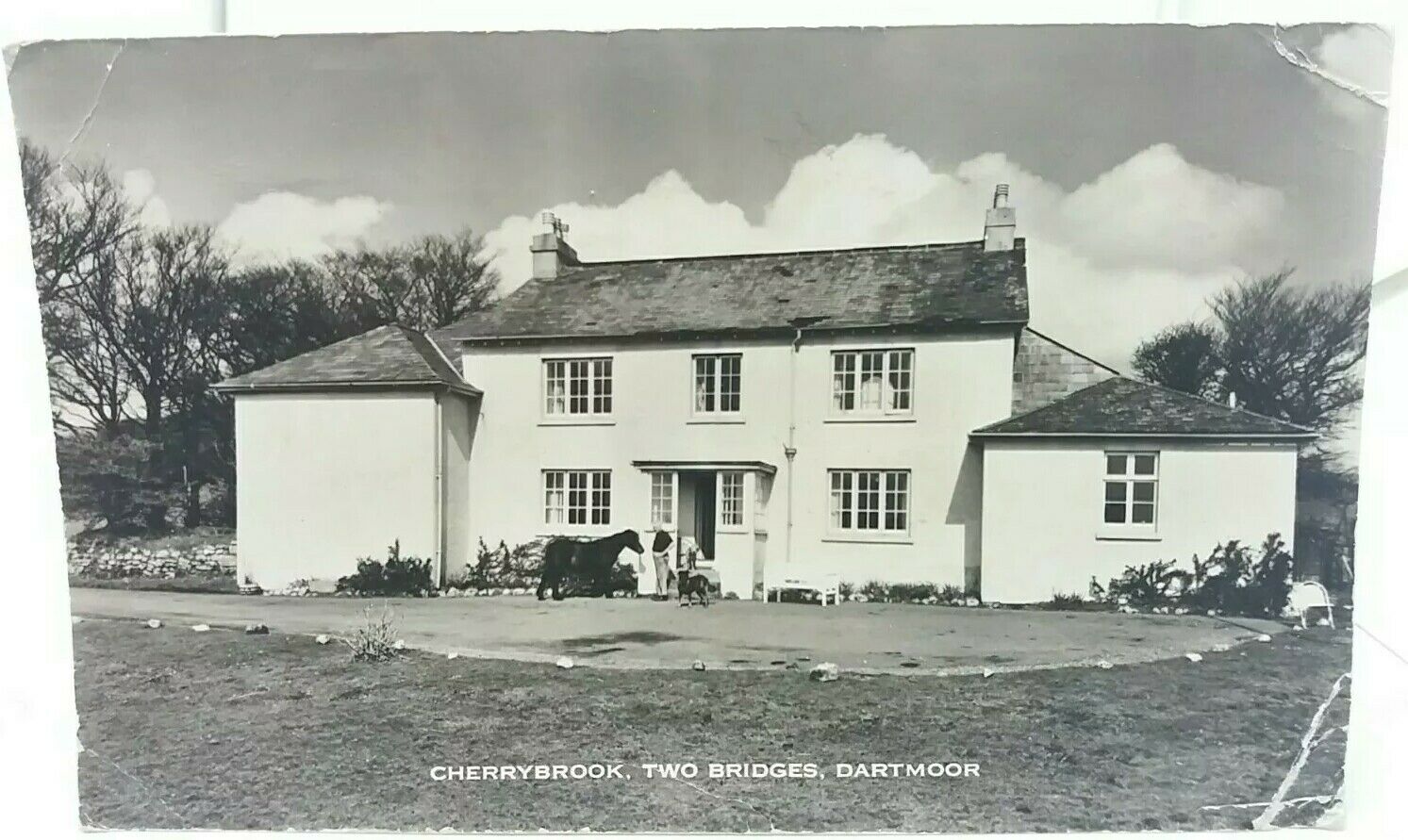 Vintage RP Postcard Cherrybrook House Two Bridges Princetown Dartmoor ...