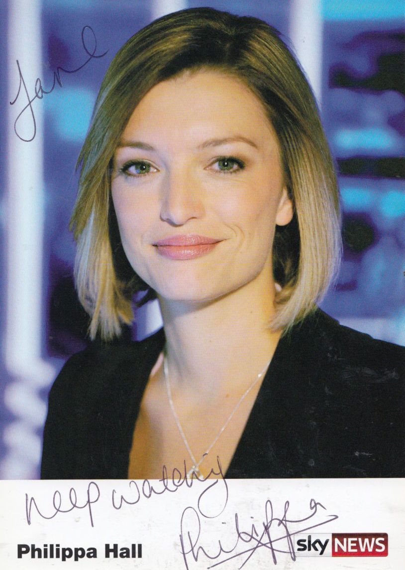 Philippa Hall Sky News Newsreader Hand Signed Photo | Topics ...