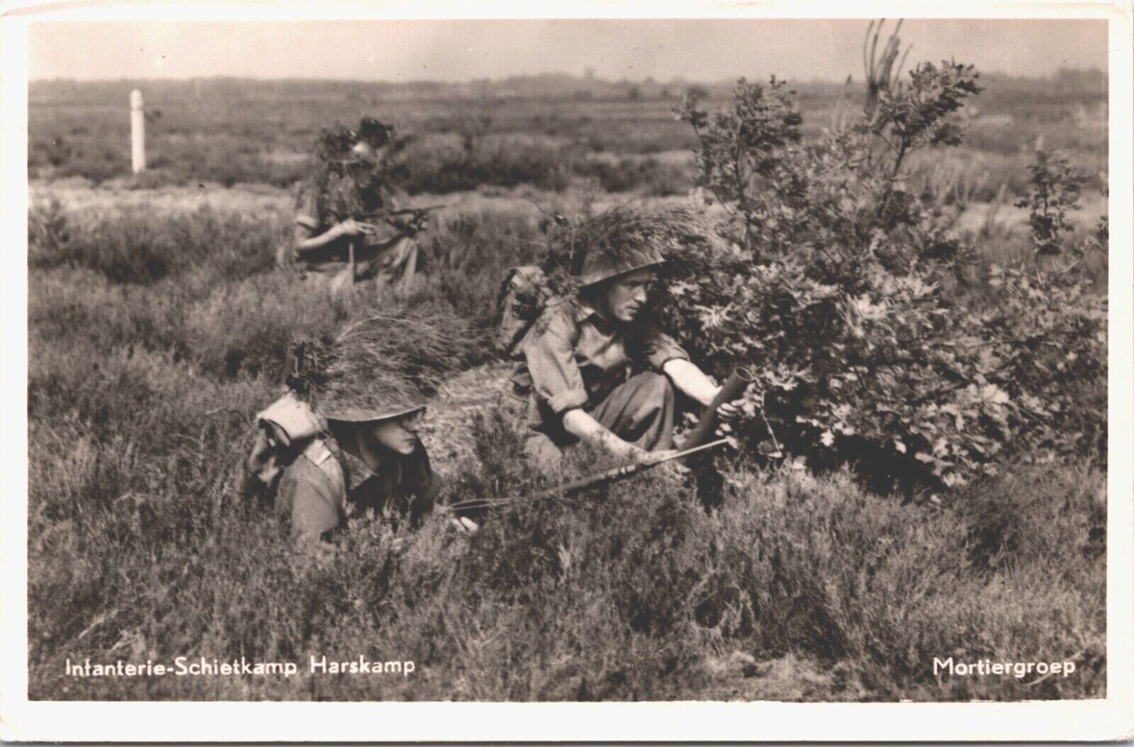 Netherlands Infanterie Schietkamp Harskamp Mortiergroep Military RPPC ...