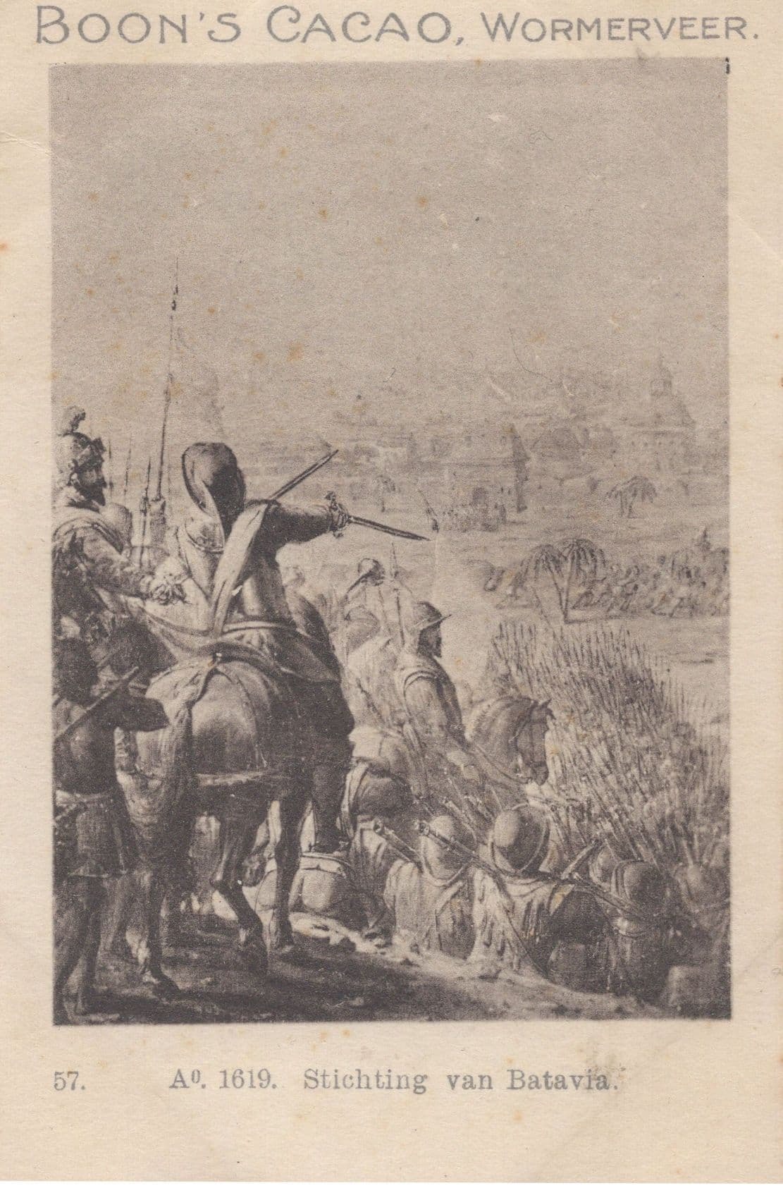 1619 Stichting Van Batavia Dutch East Indies Battle Old Trade Card ...