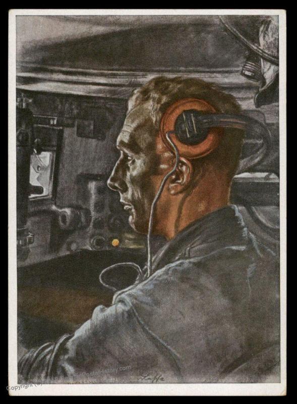 3rd Reich Germany VDA Panzer Tank Driver Willrich Propaganda Card 90581 ...
