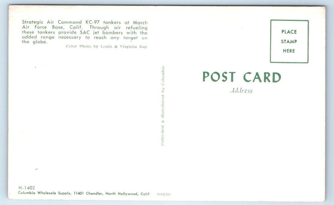 3 Postcards MARCH AIR FORCE BASE, CA~ Strategic Air Command B-47 & KC ...