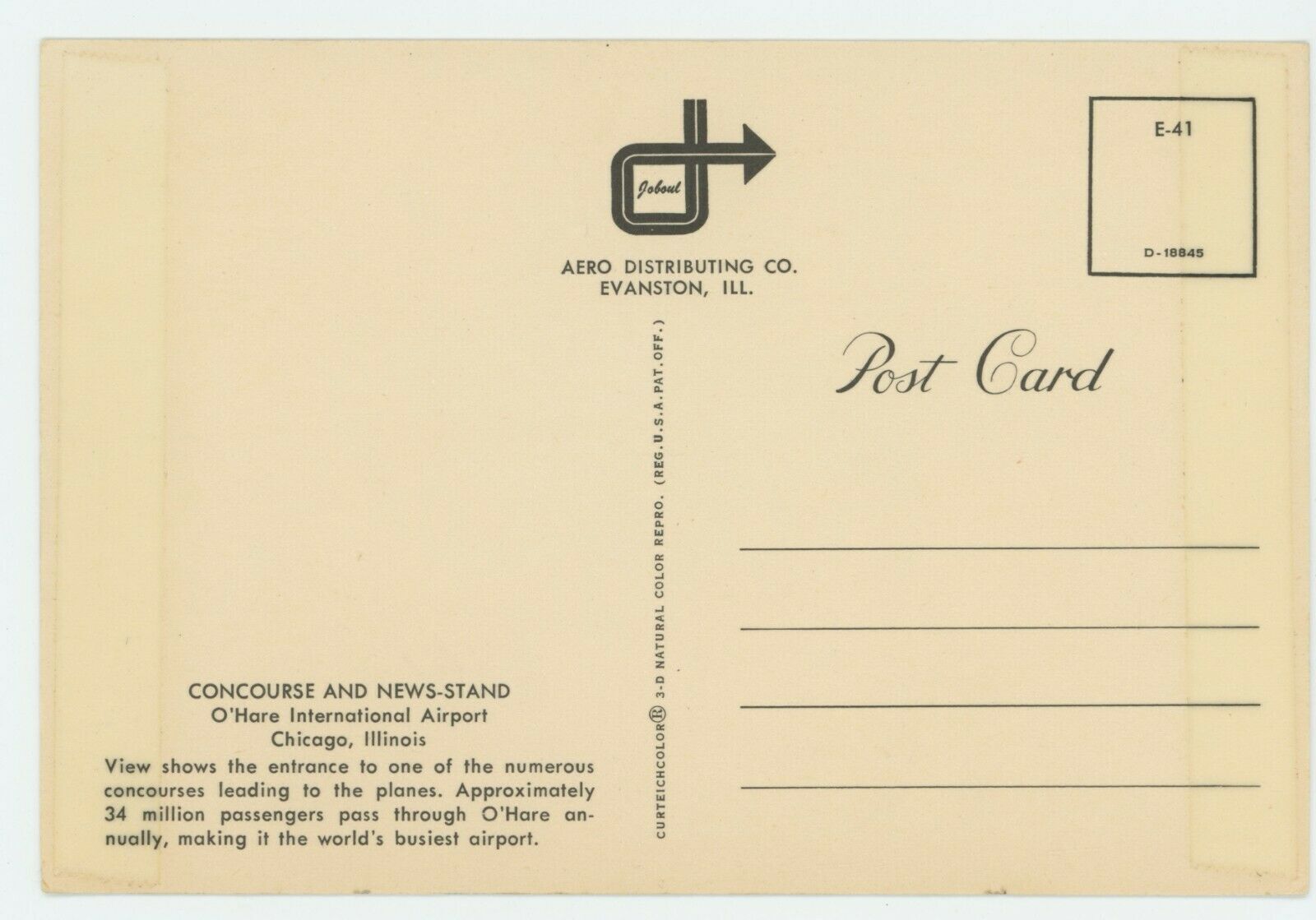 IL OHare International Airport Terminal Building Postcard | United ...
