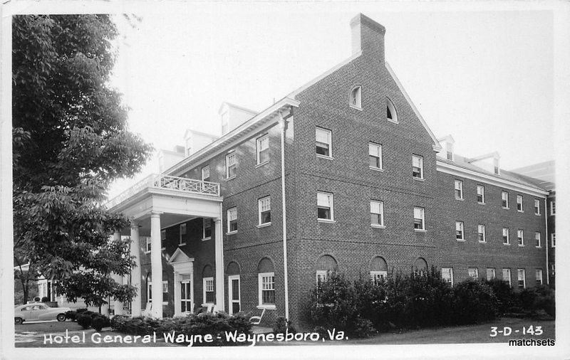 1940s Waynesboro Virginia Hotel General Wayne RPPC Real Photo postcard ...